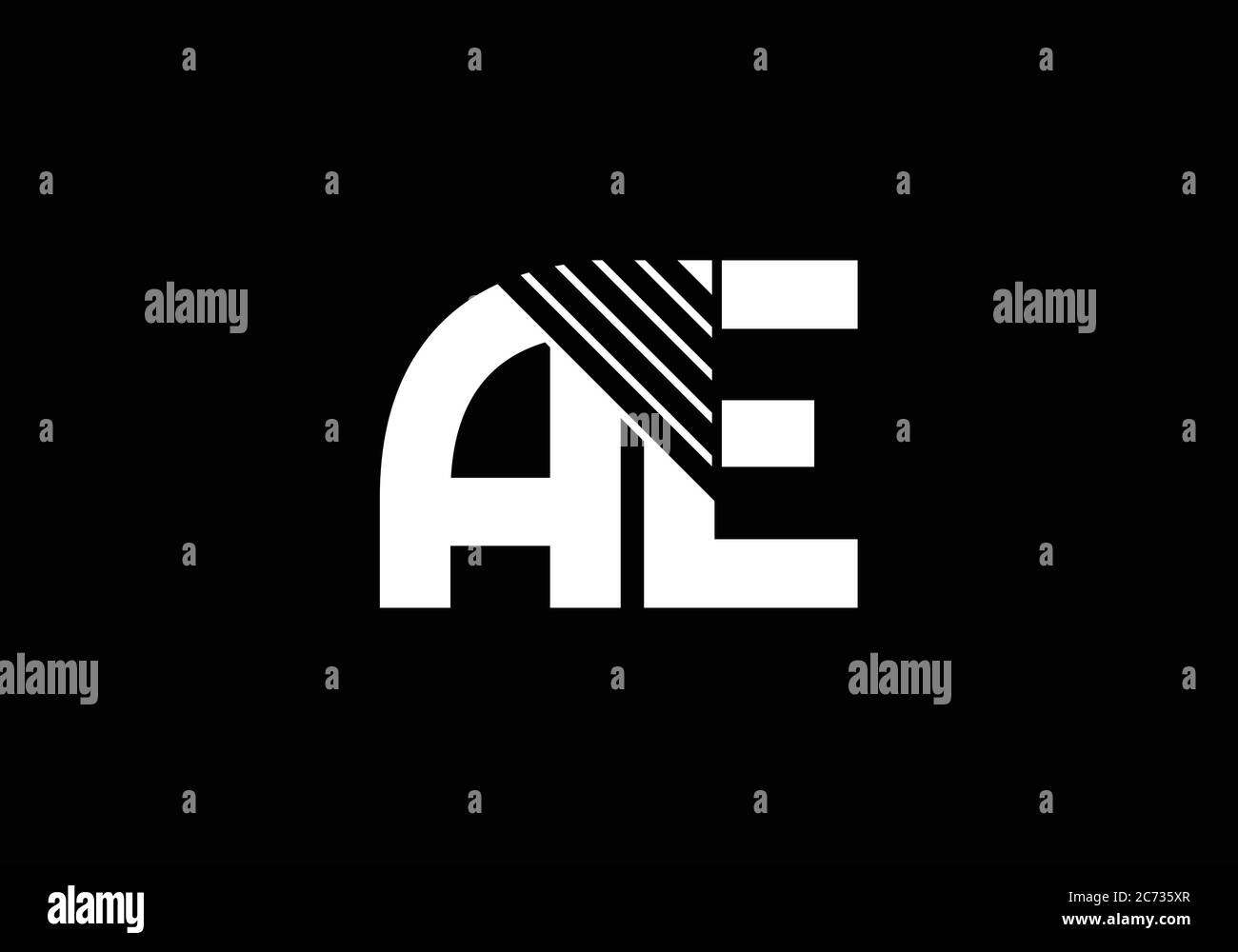 Initial Monogram Letter A E Logo Design Vector Template. A E Letter ...