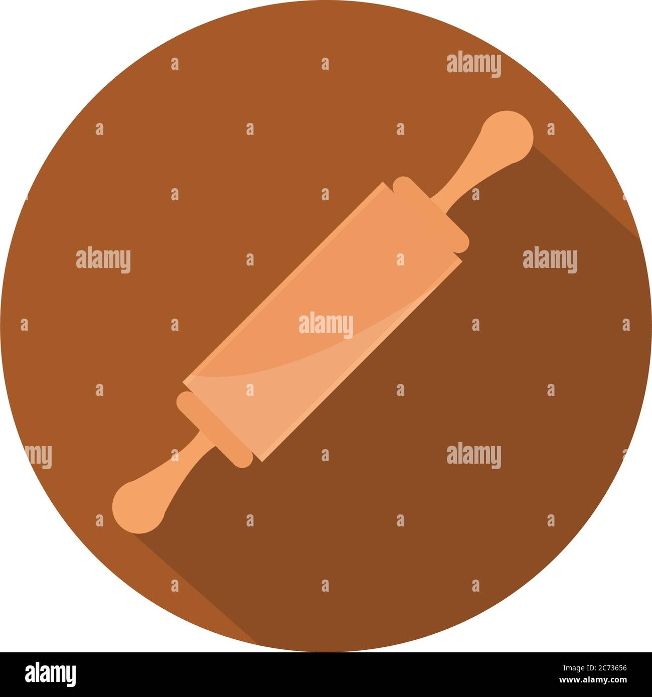 bread roller pin menu bakery food equipment vector illustration block ...