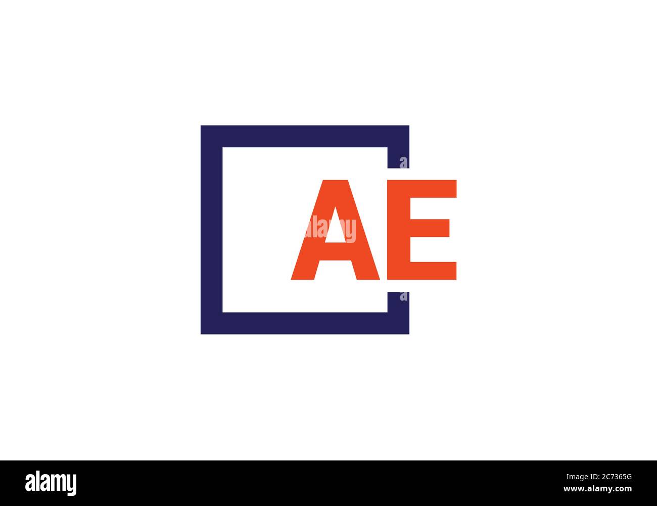 Initial Monogram Letter A E Logo Design Vector Template. A E Letter ...