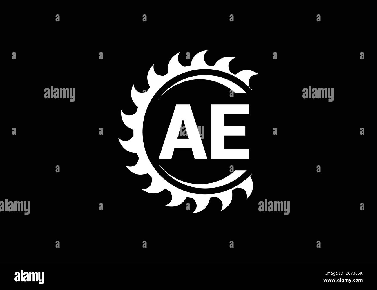 Initial Monogram Letter A E Logo Design Vector Template. A E Letter ...