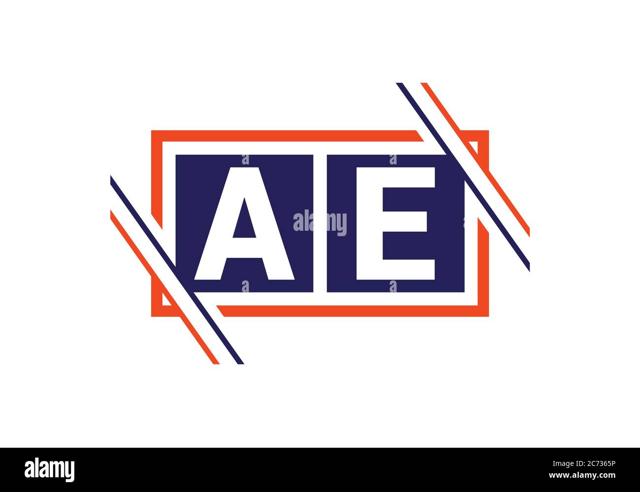 Initial Monogram Letter A E Logo Design Vector Template. A E Letter ...