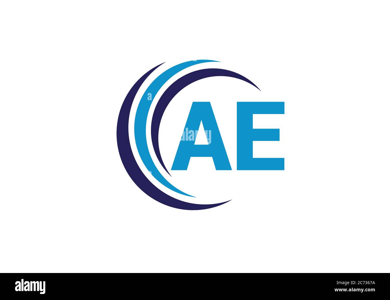 Initial Monogram Letter A E Logo Design Vector Template. A E Letter ...