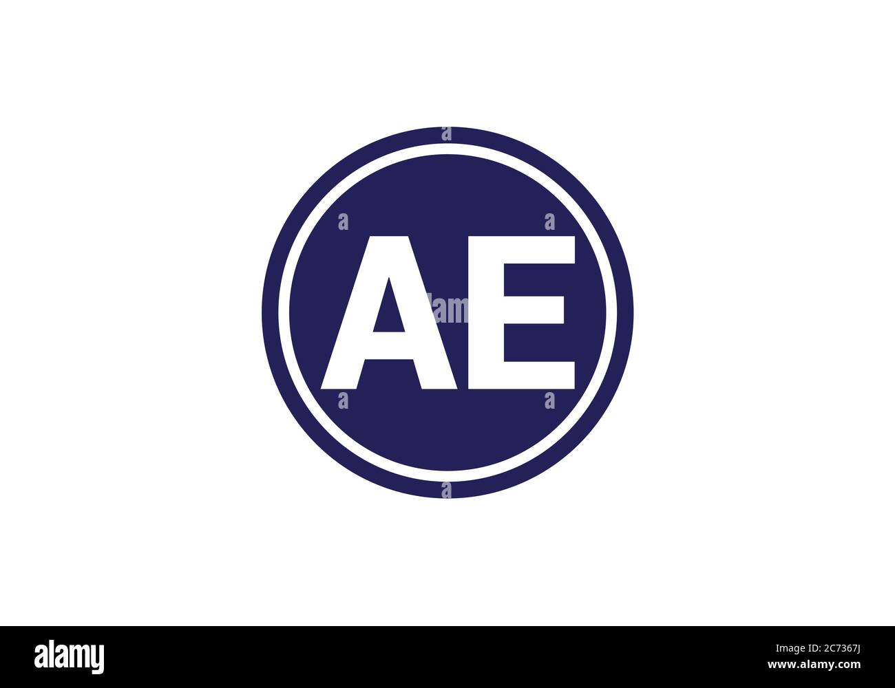 Initial Monogram Letter A E Logo Design Vector Template. A E Letter ...