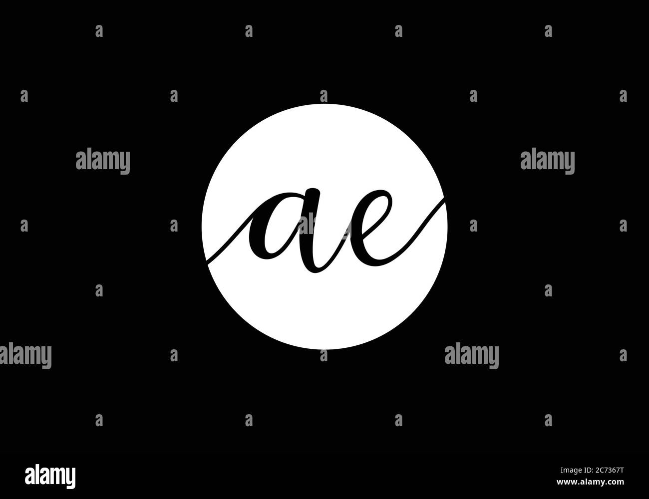 Initial Monogram Letter A E Logo Design Vector Template. A E Letter ...