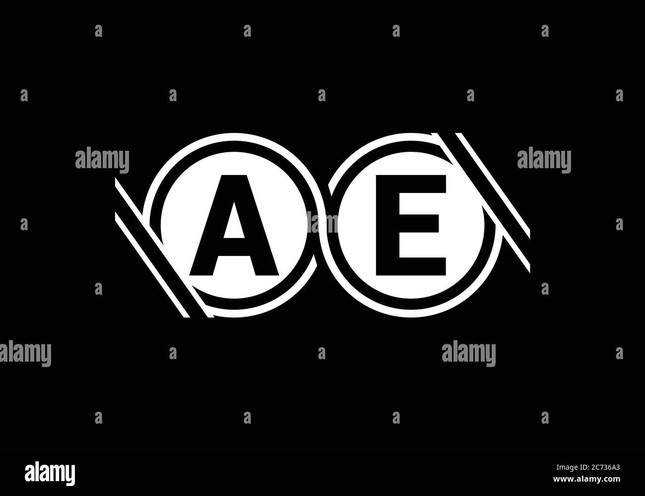 Initial Monogram Letter A E Logo Design Vector Template. A E Letter ...