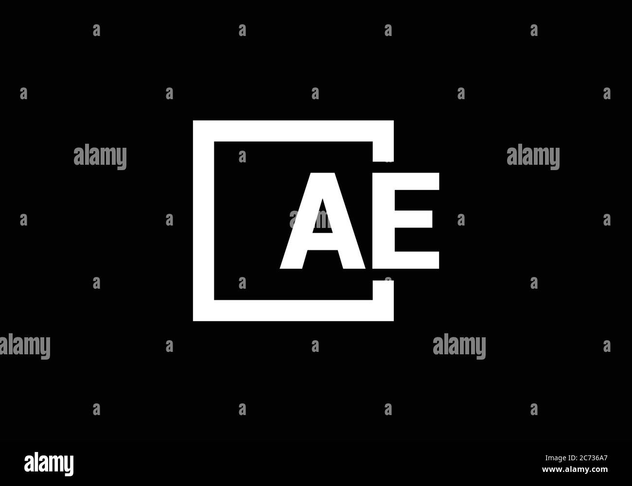 Initial Monogram Letter A E Logo Design Vector Template. A E Letter ...