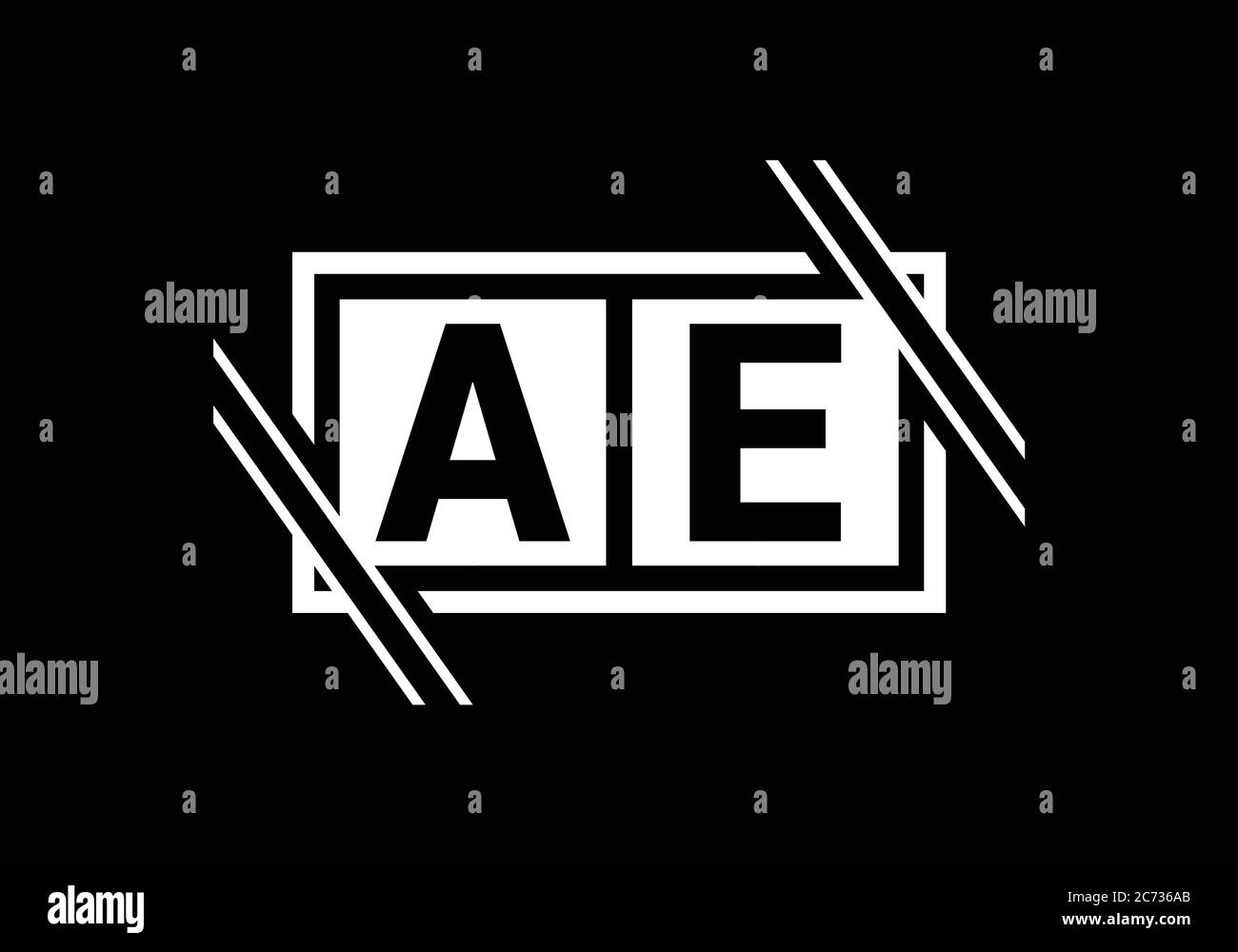 Initial Monogram Letter A E Logo Design Vector Template. A E Letter ...