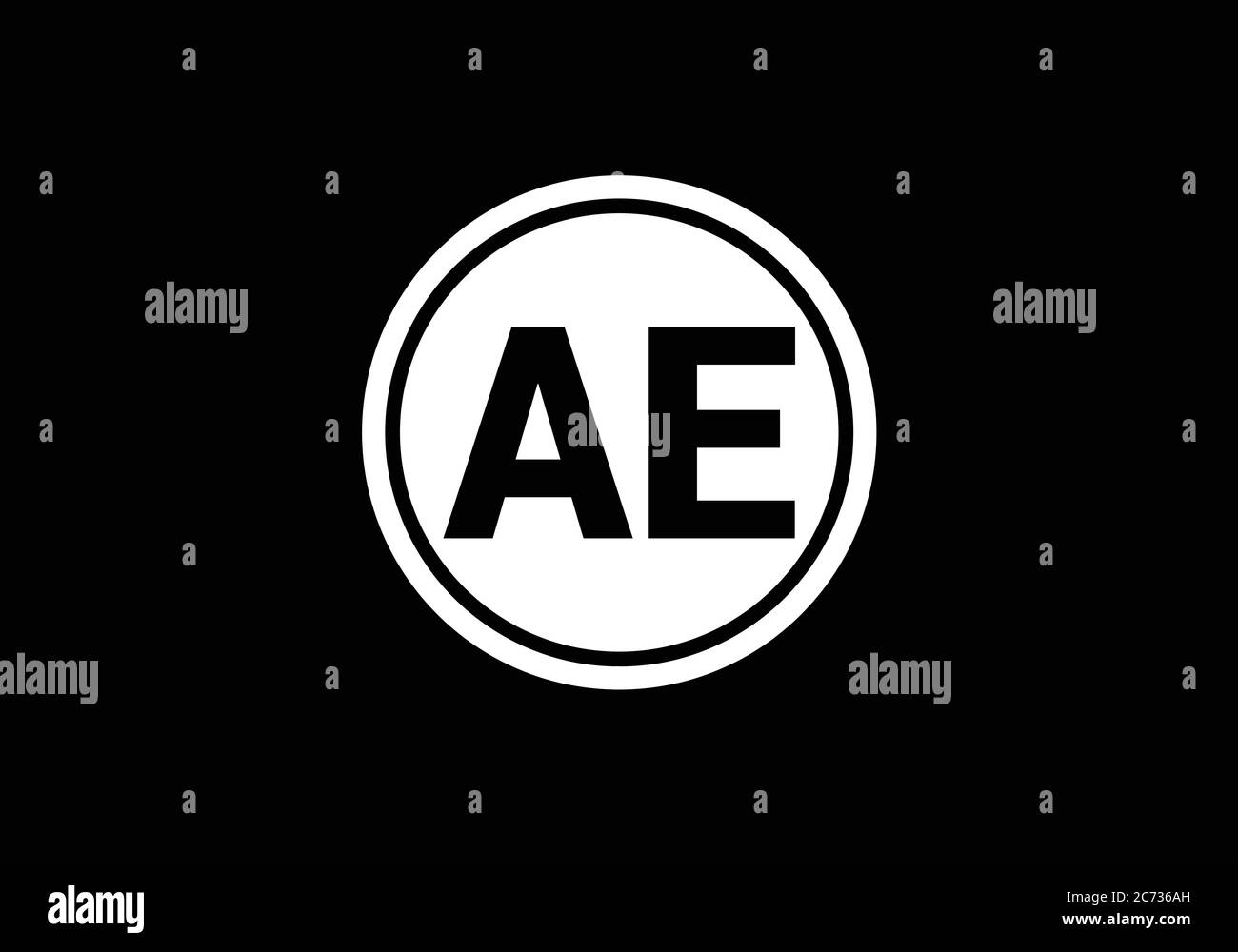 Initial Monogram Letter A E Logo Design Vector Template. A E Letter ...