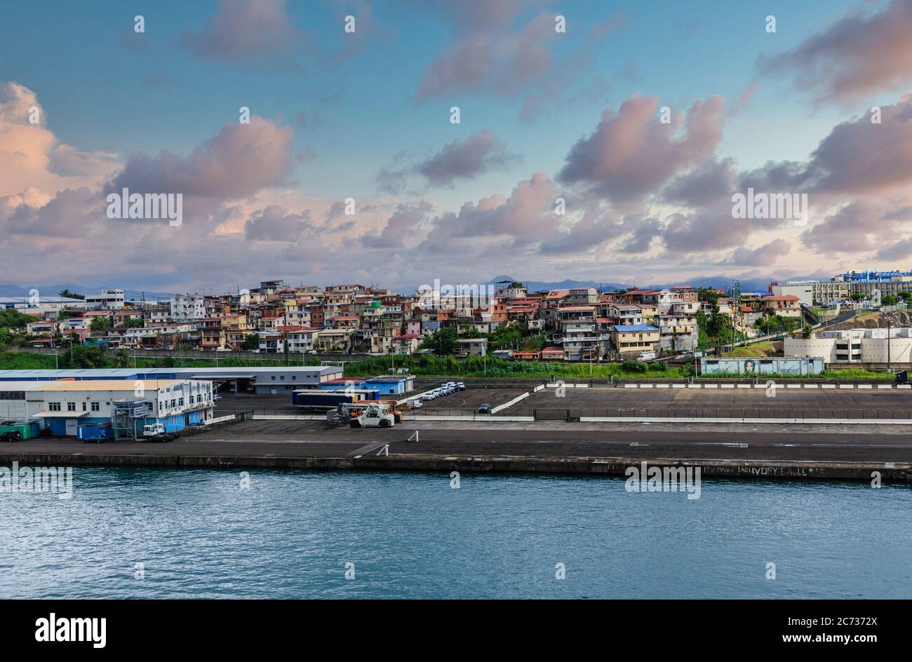 An Industrial Pier on Shore of Martinique Stock Photo - Alamy