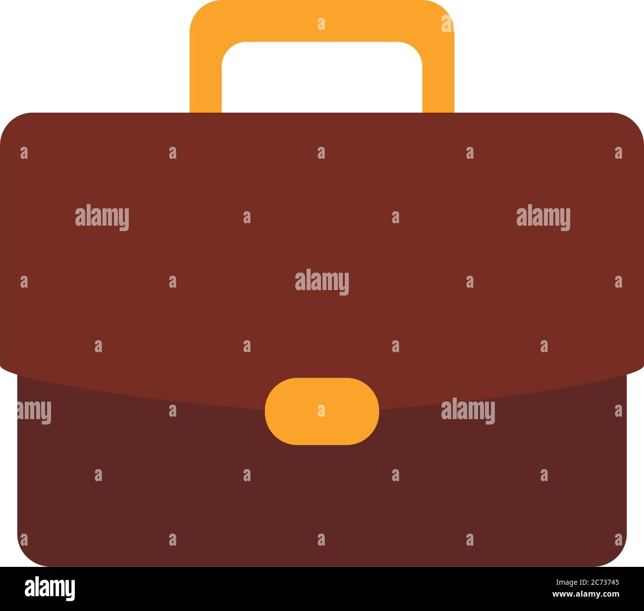 business briefcase work flat style icon vector illustration Stock ...