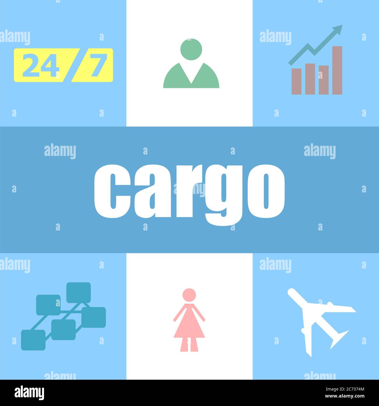 cargo word. Business concept . Can be used for workflow layout, diagram ...