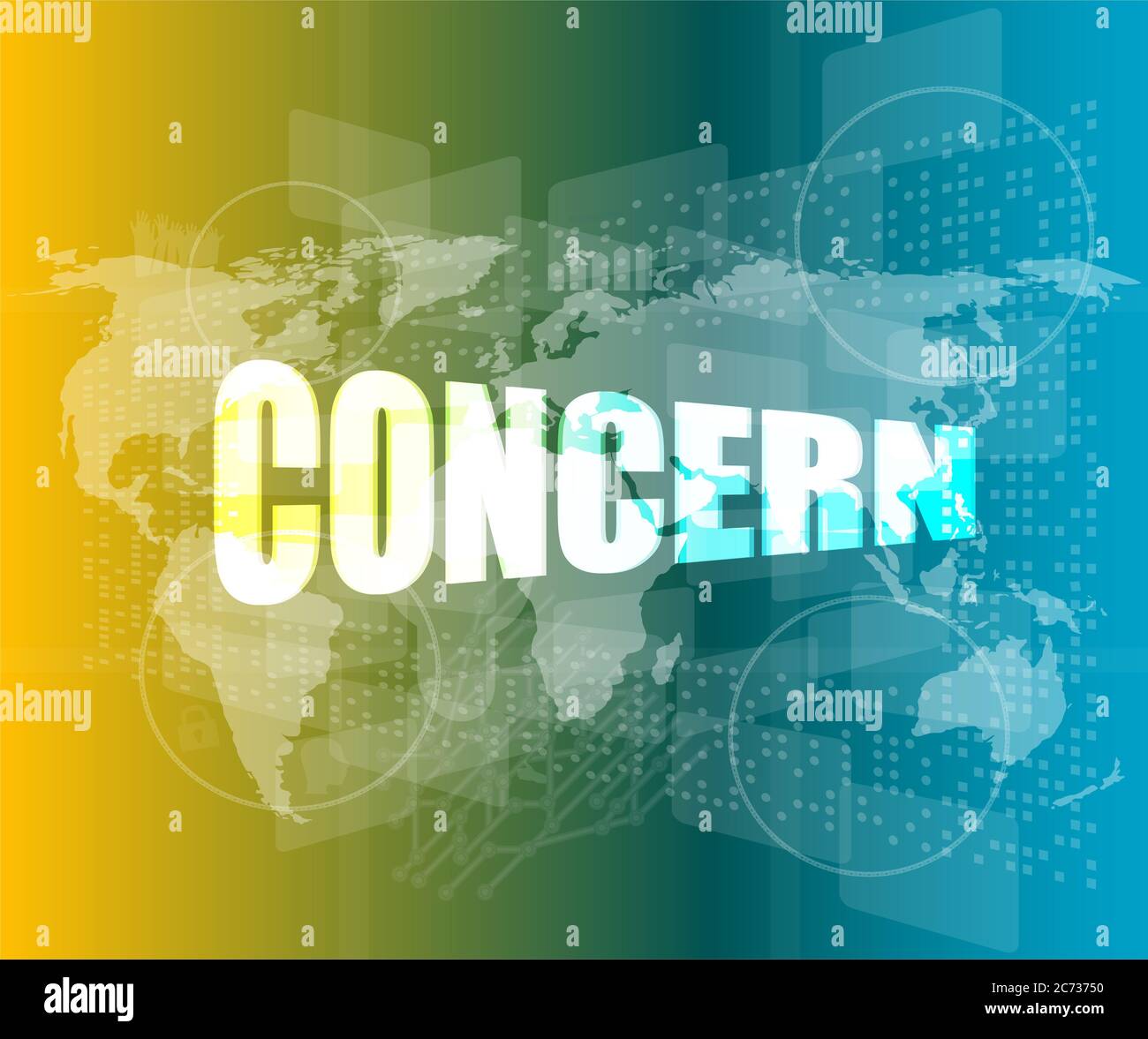 Management concept: concern words on digital screen Stock Photo - Alamy