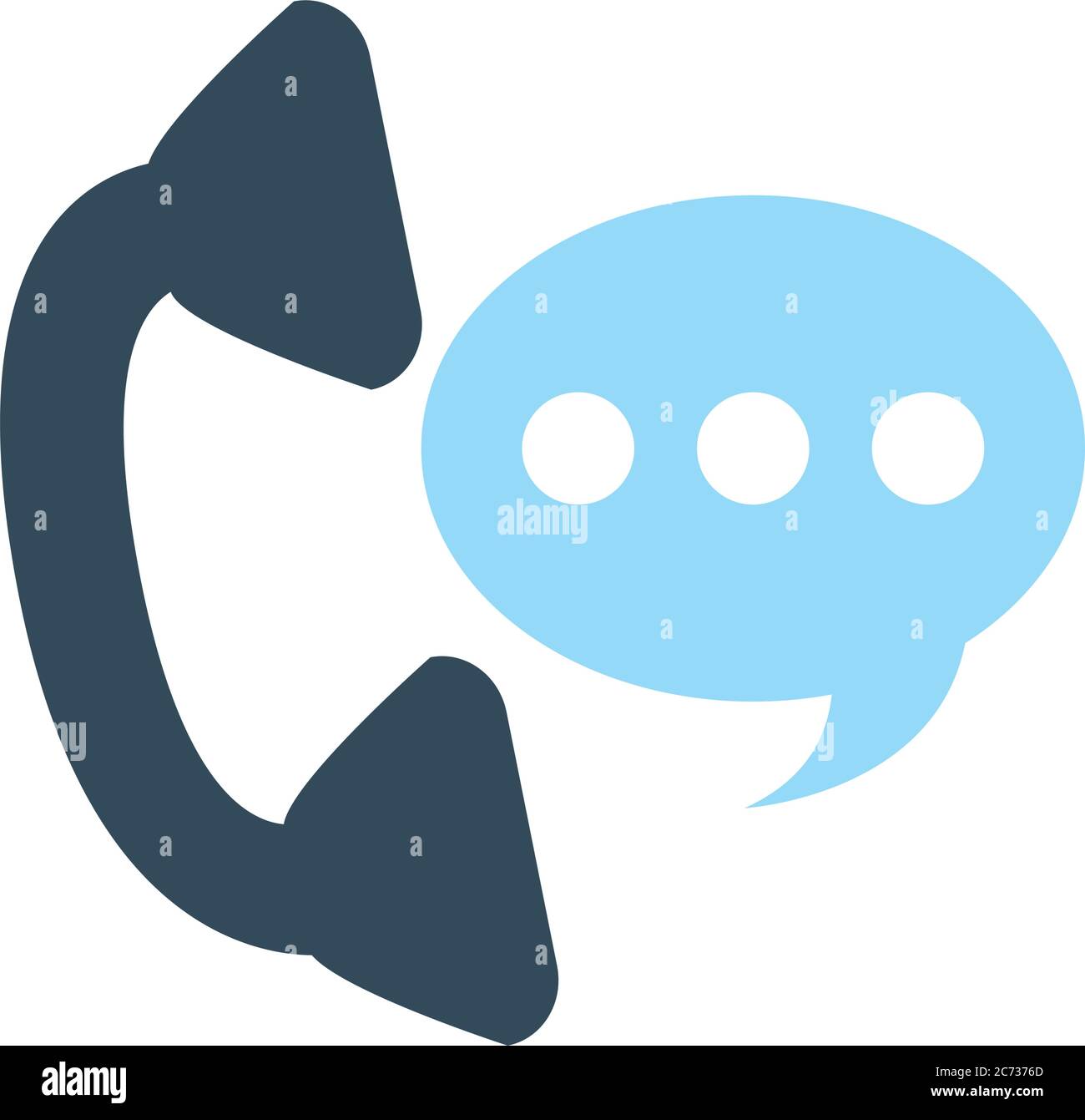 telephone support call office supply stationery work flat style icon ...