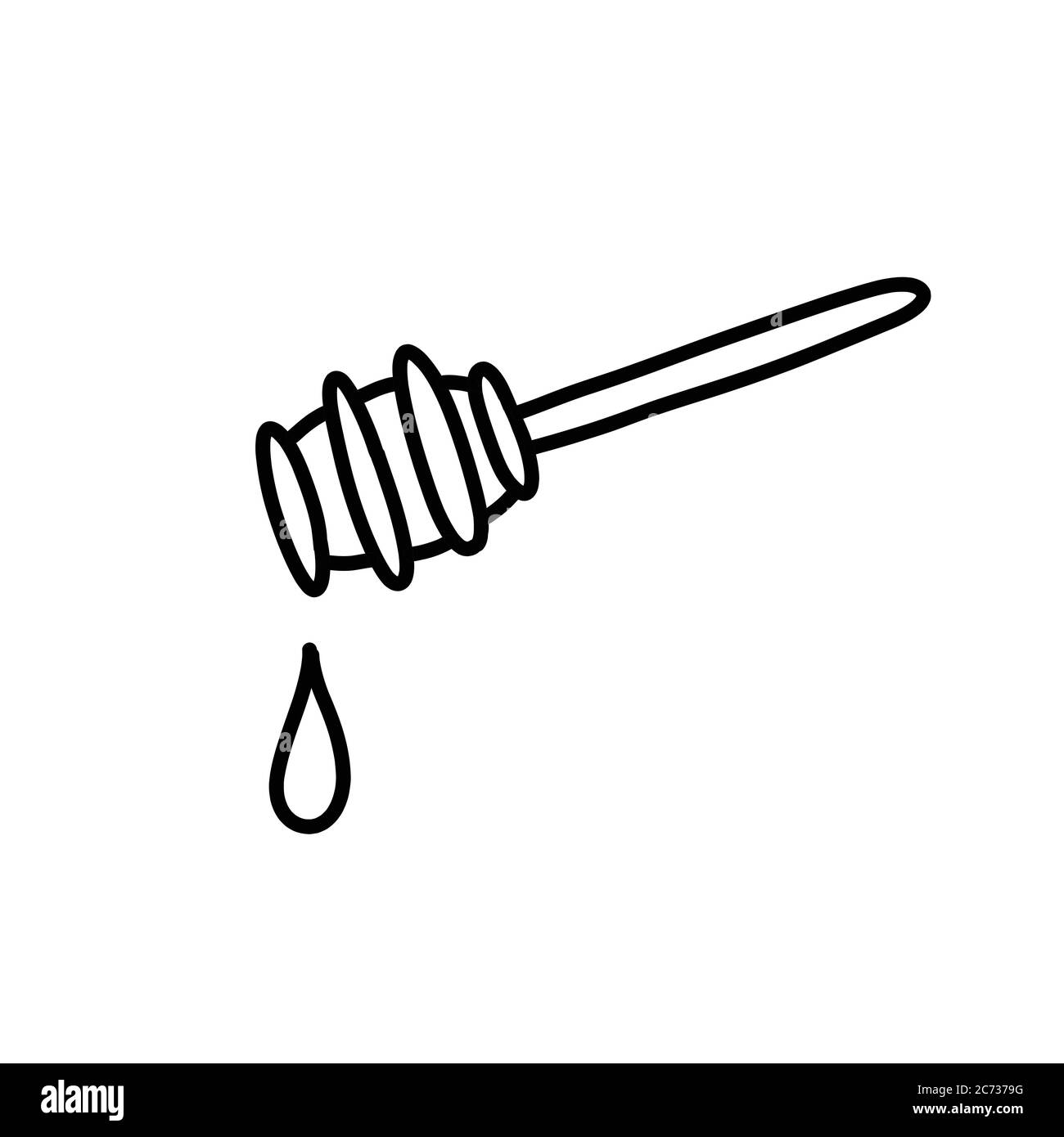 honey spoon doodle icon, vector illustration Stock Vector Image & Art ...