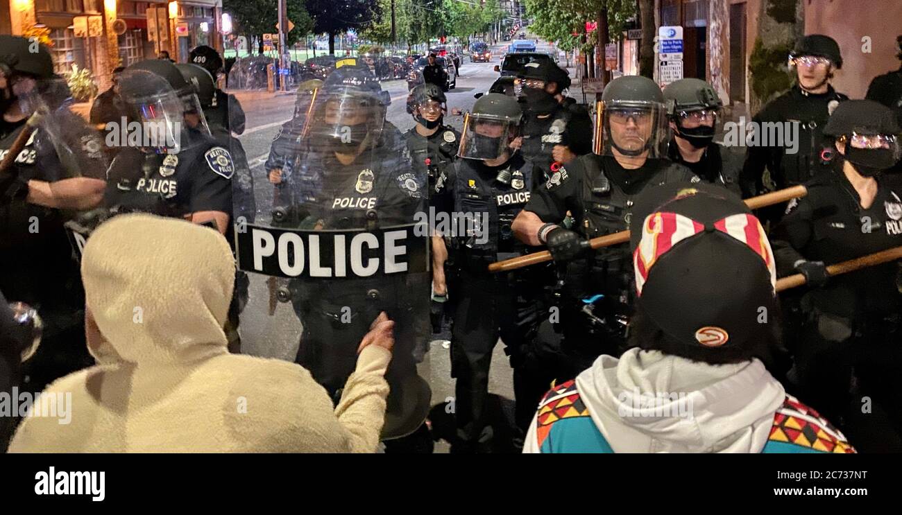 Seattle, Washington, USA. 2nd July, 2020. Mayhem and chaos in the CHAD ...