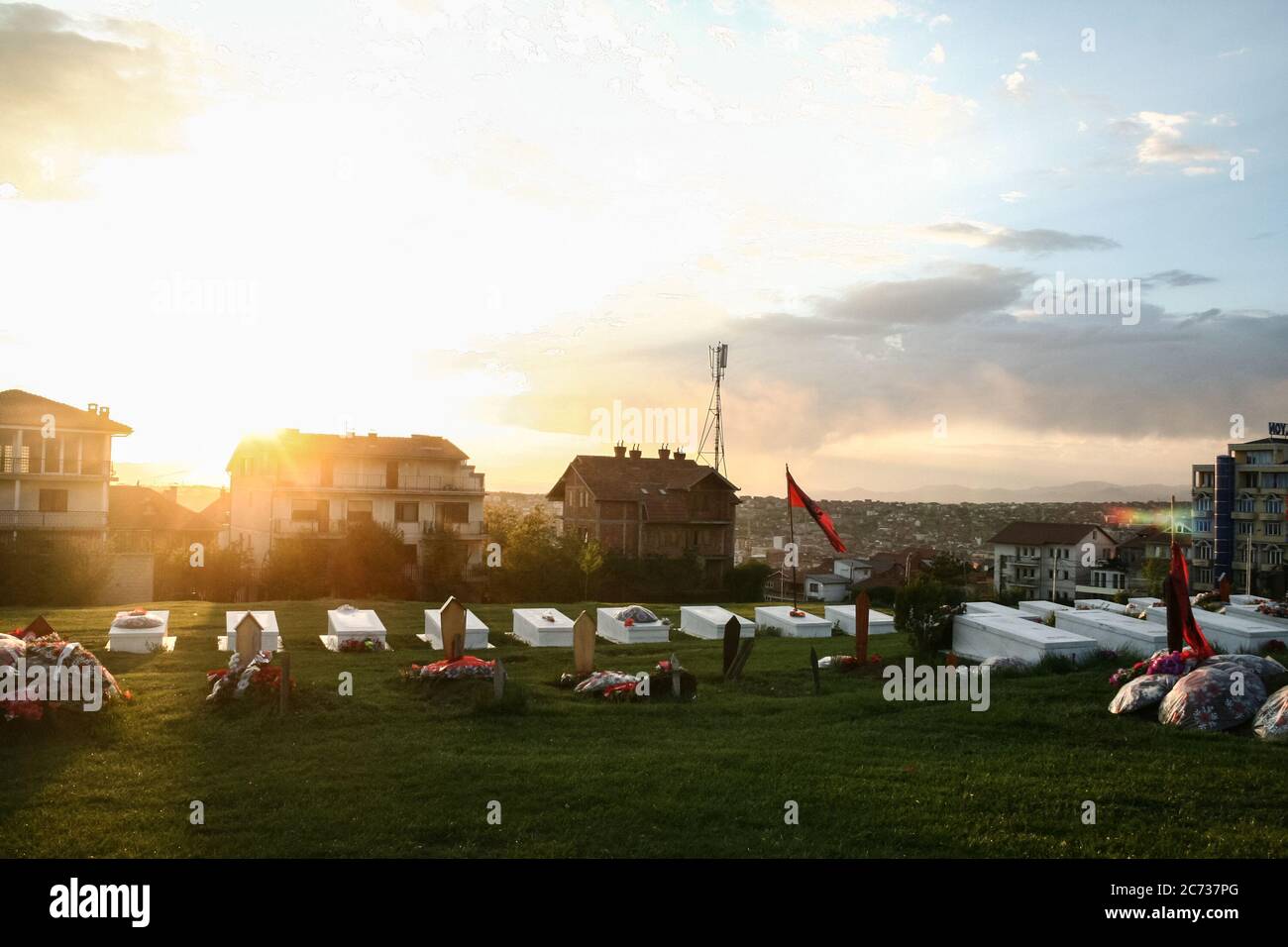 PRISTINA, KOSOVO - MAY 4, 2012: Graves of Kosovo Liberation Army (KLA ...