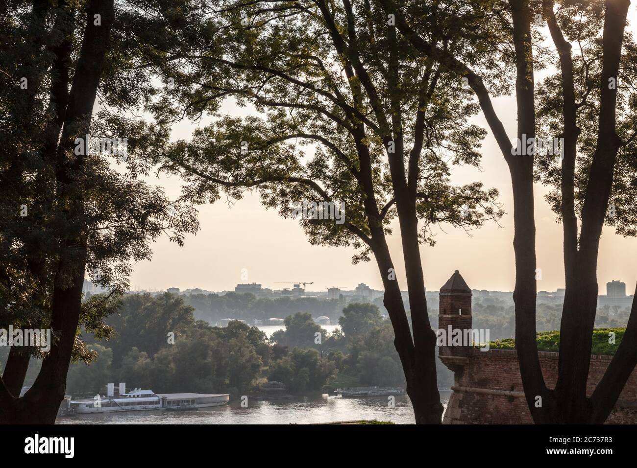 Confluence Of The Sava And Danube Rivers High Resolution Stock ...