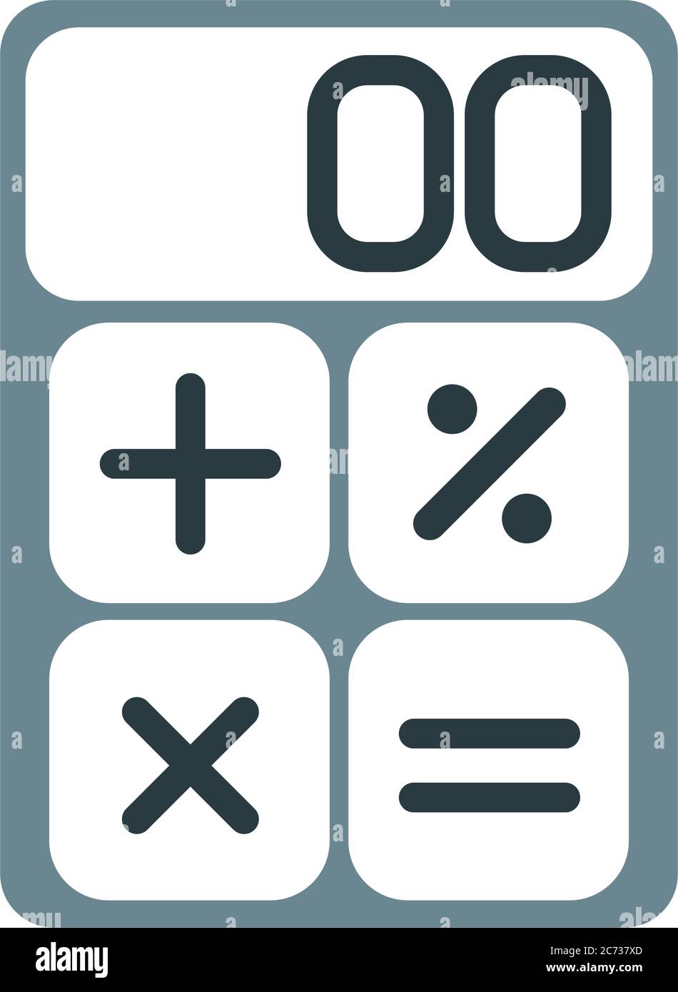 calculator financial office supply stationery work flat style icon ...