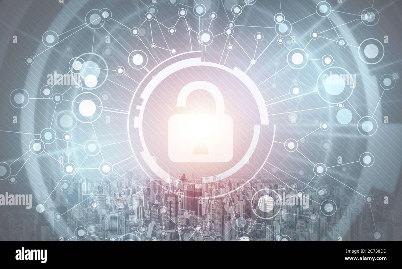 Business interface mixed media double exposure financial chart graph ...