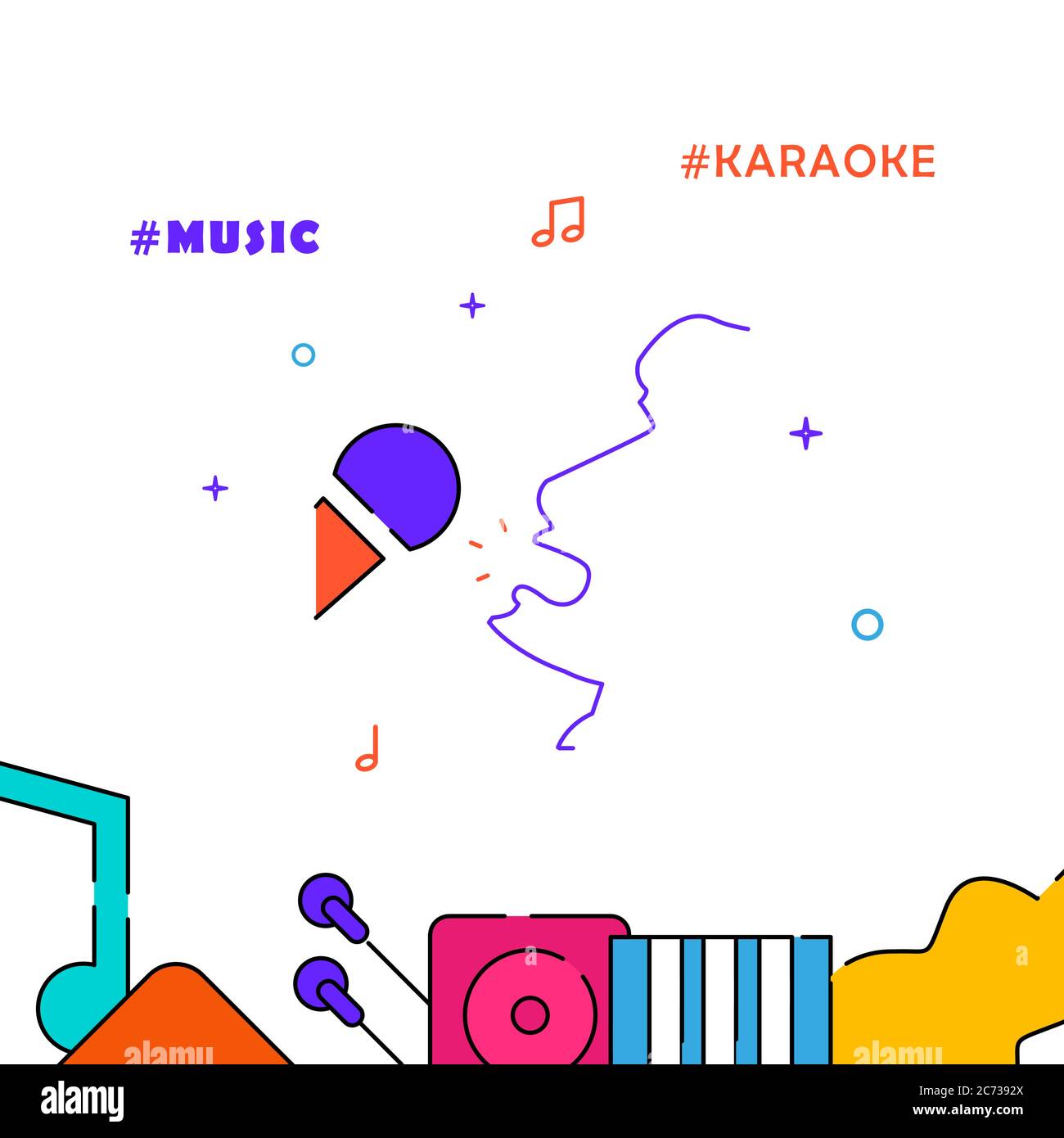 Singer picture Stock Vector Images - Alamy