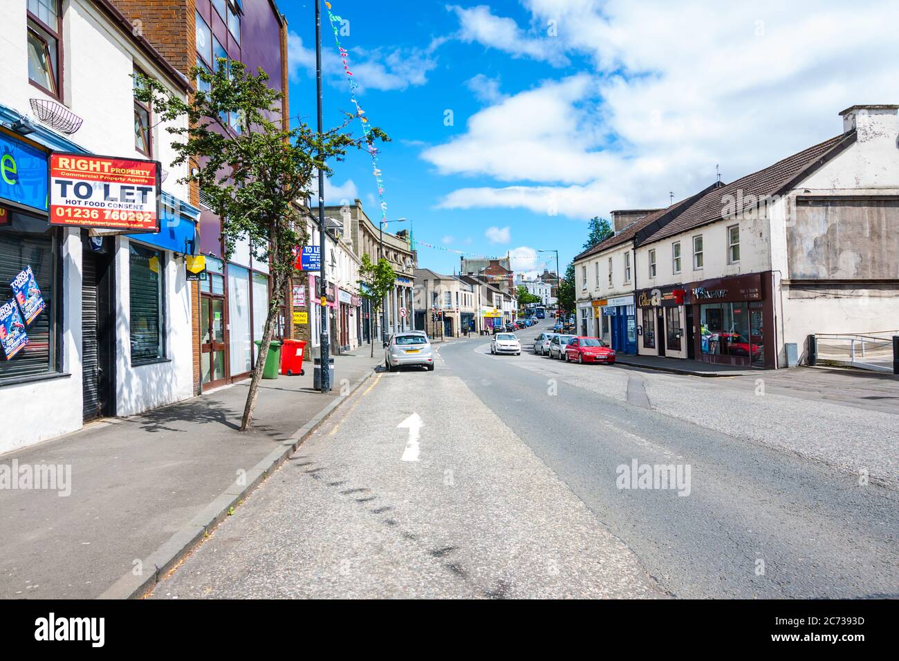 Streets and shops of Airdrie in Scotland, UK Stock Photo - Alamy