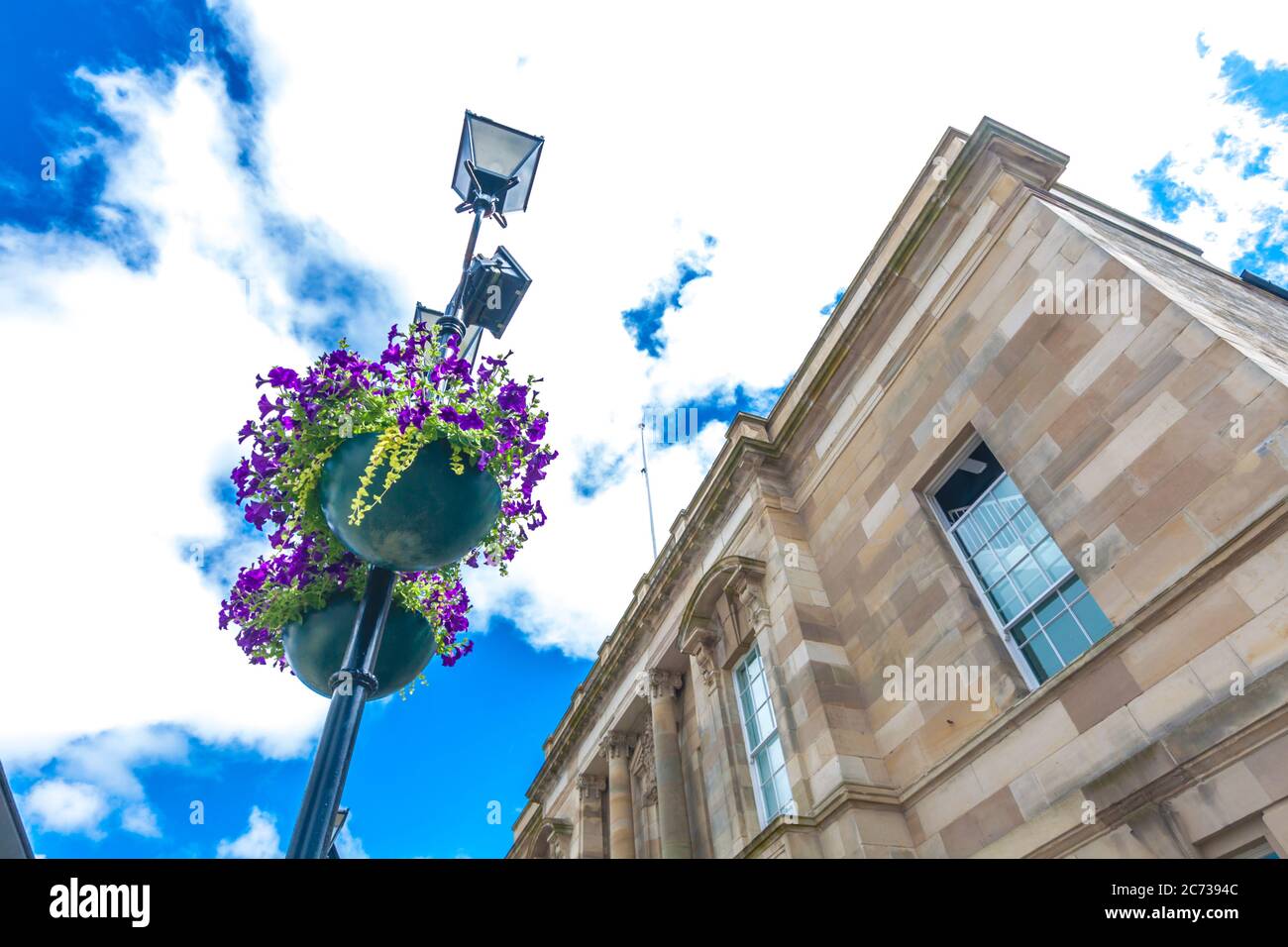 Airdrie Town Hall in the old historical building in Airdrie, Stirling ...