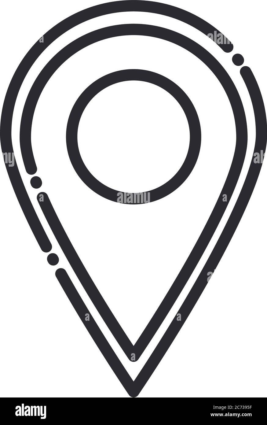 social media gps navigation pointer digital internet network ...