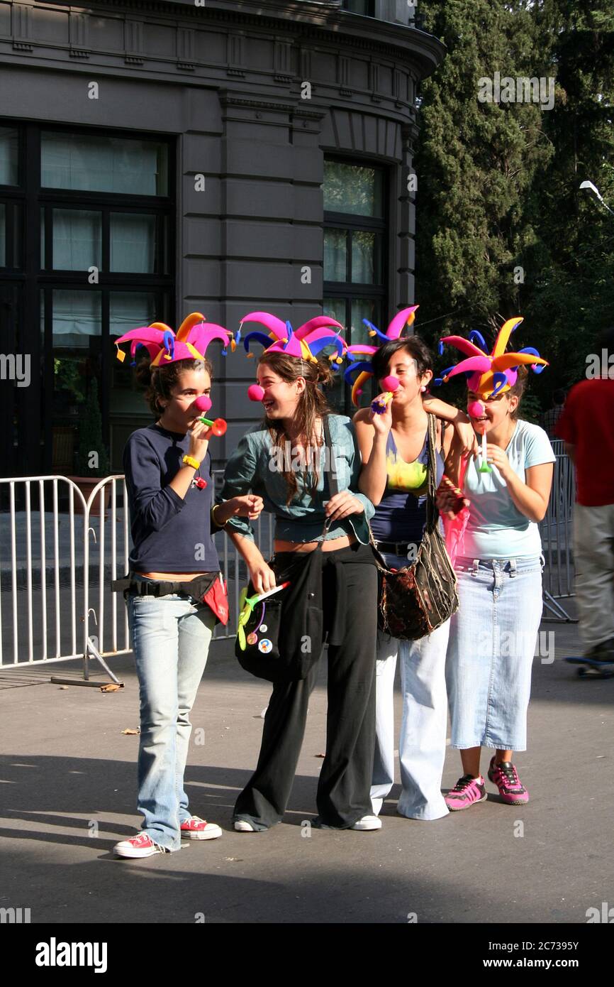 TBILISI, GEORGIA - SEPTEMBER 25: Georgian girls having fun at ...