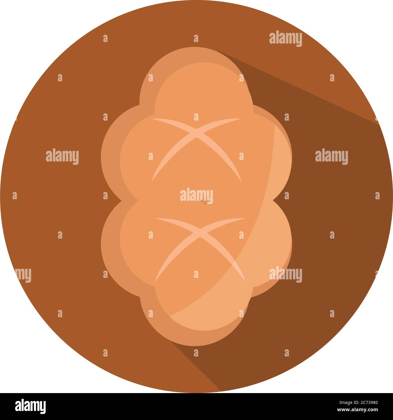 brioche bread menu bakery food product vector illustration block and ...