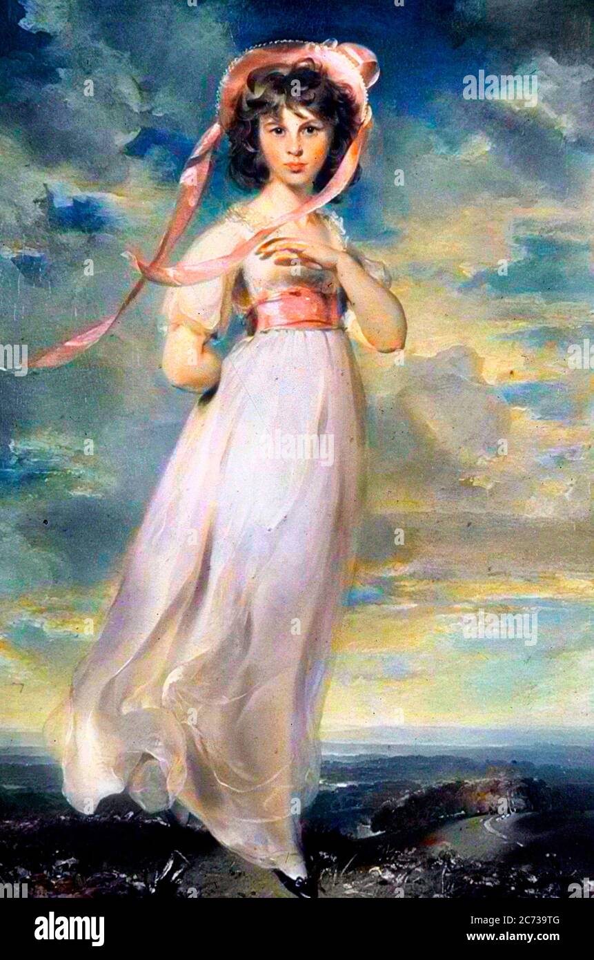 Sarah Barrett Moulton - Pinkie - Thomas Lawrence, 1794 Stock Photo - Alamy
