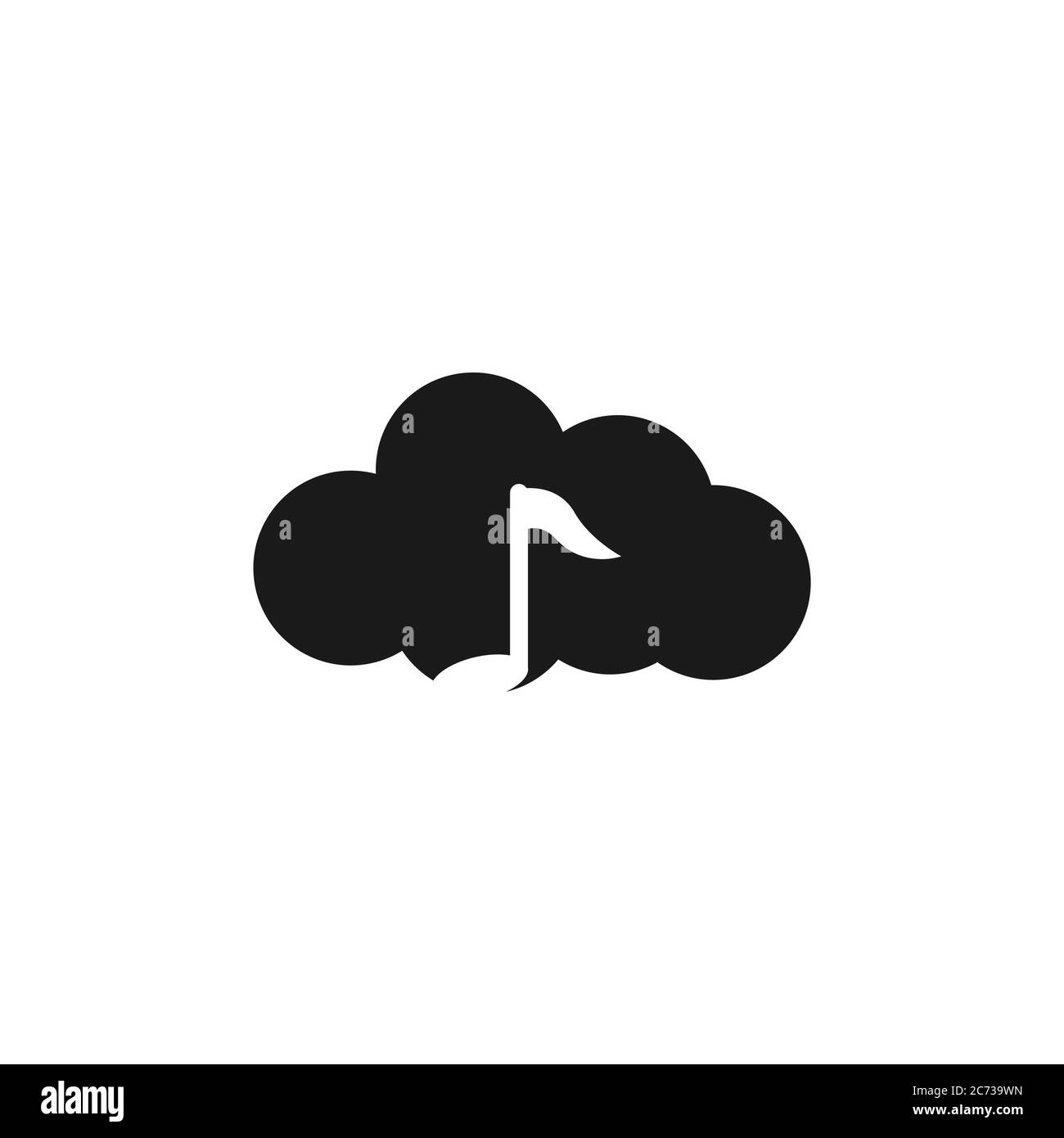 cloud musical scale vector design illustration Stock Vector Image & Art ...