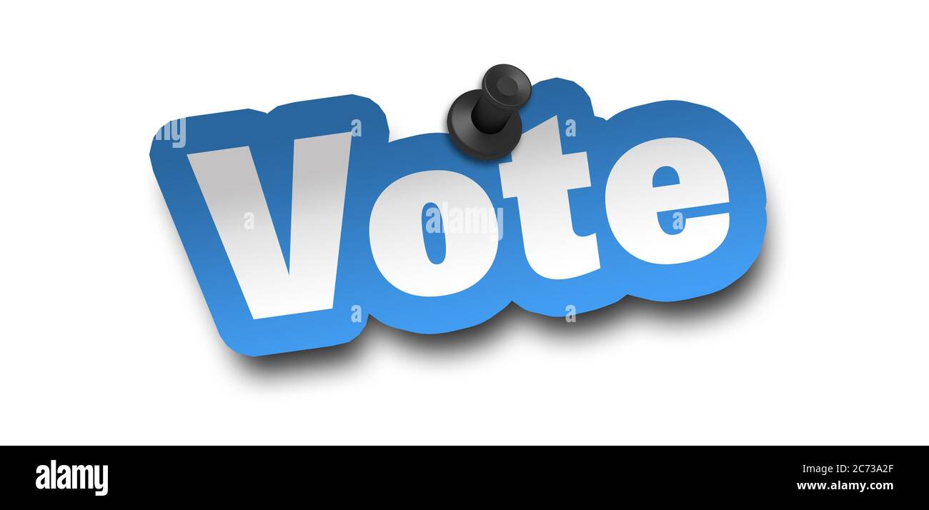 vote concept 3d illustration isolated on white background Stock Photo ...