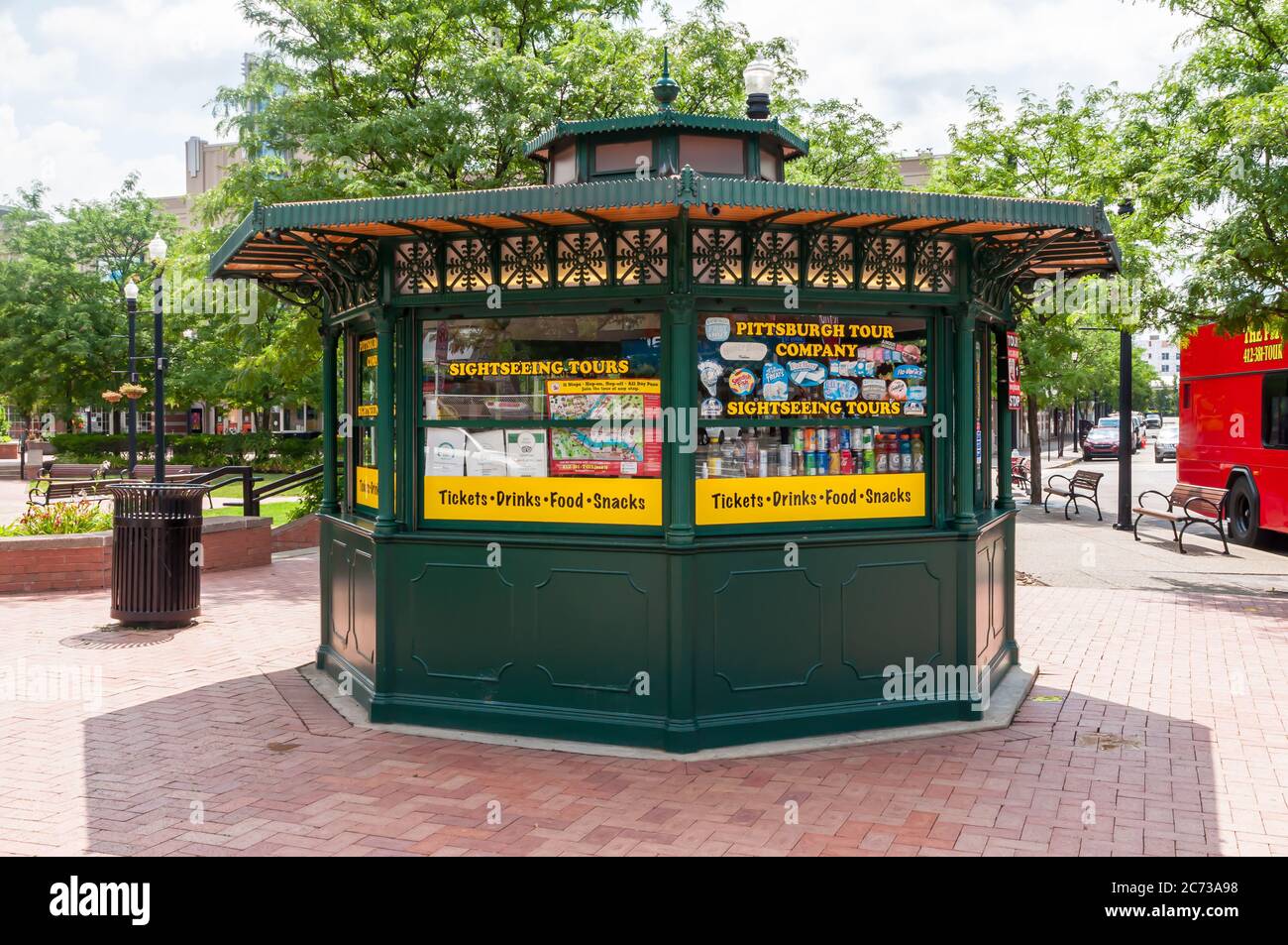 The ticket booth for the Pittsburgh Tour Company that offers ...