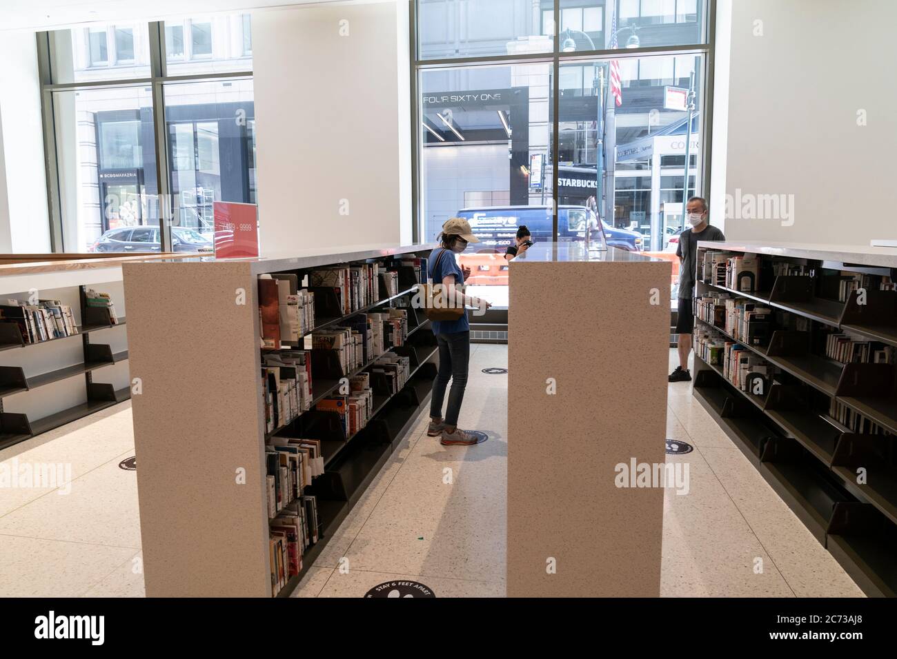 New York, NY - July 13, 2020: Interior of Stavros Niarchos Foundation ...