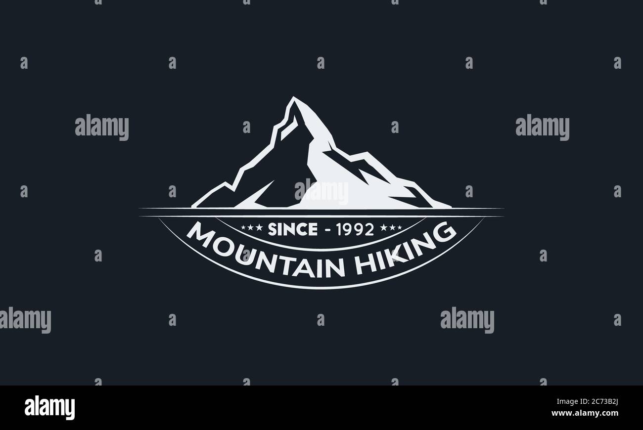 Abstract mountain logo design template Stock Photo - Alamy