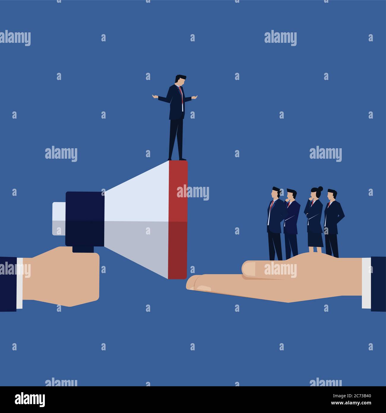 Leader announcement Stock Vector Images - Alamy