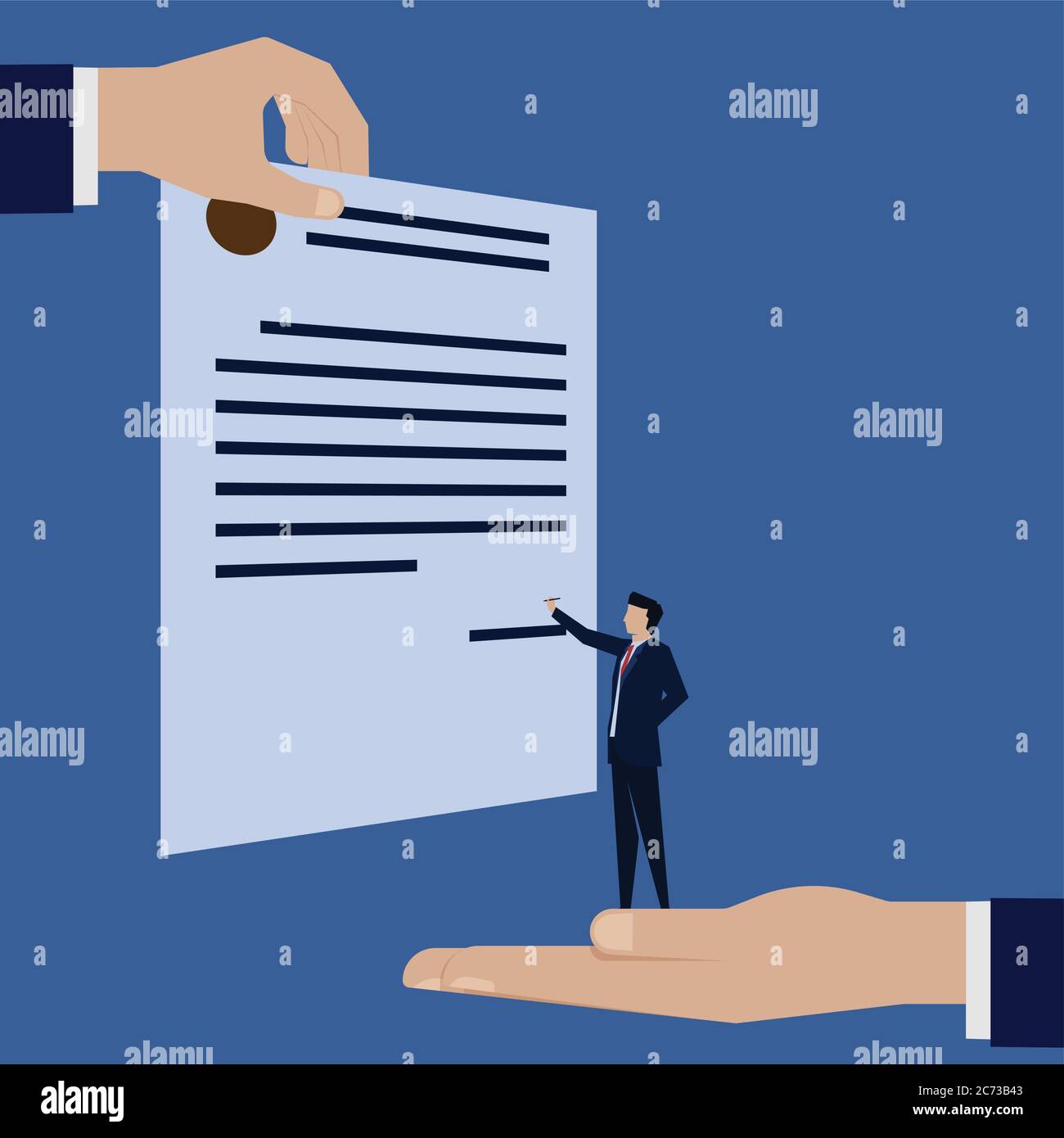 Businessman signature contract form other deal agreement concept ...