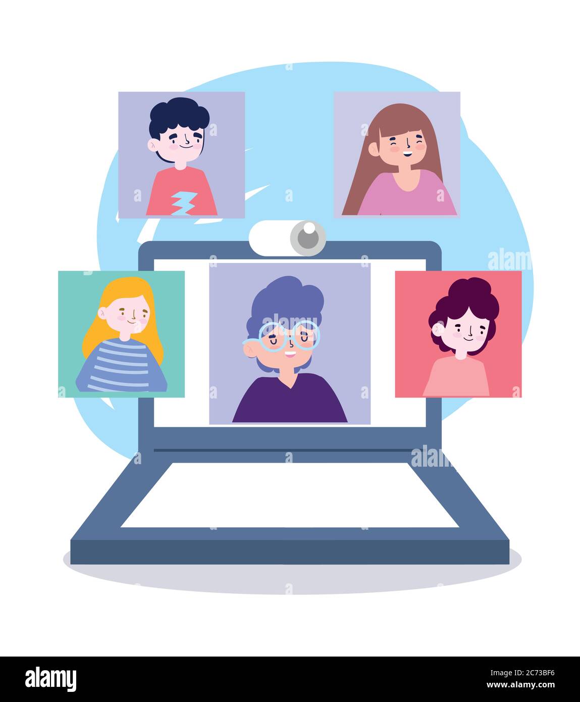 Keep in touch Stock Vector Images - Alamy