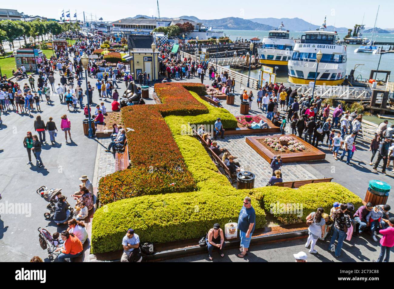 San Francisco California,The Embarcadero,Pier 39,waterside recreation ...