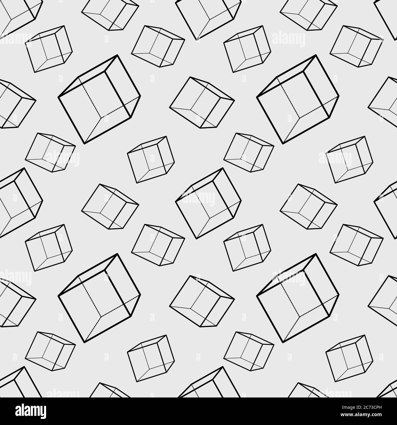 cube line seamless pattern vector illustration background Stock Vector ...