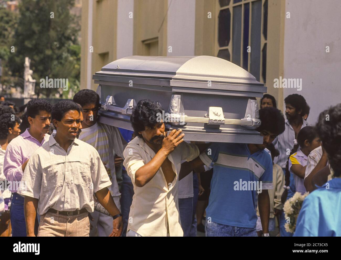 CARACAS, VENEZUELA, MARCH1989 - Funeral during state of emergency ...