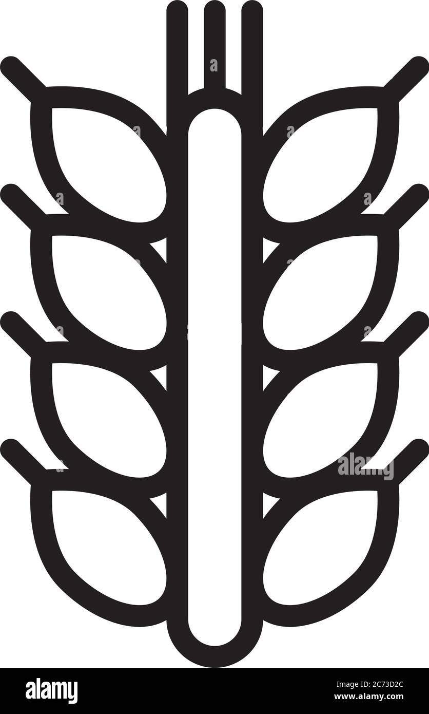 wheat spike line style icon vector illustration design Stock Vector ...