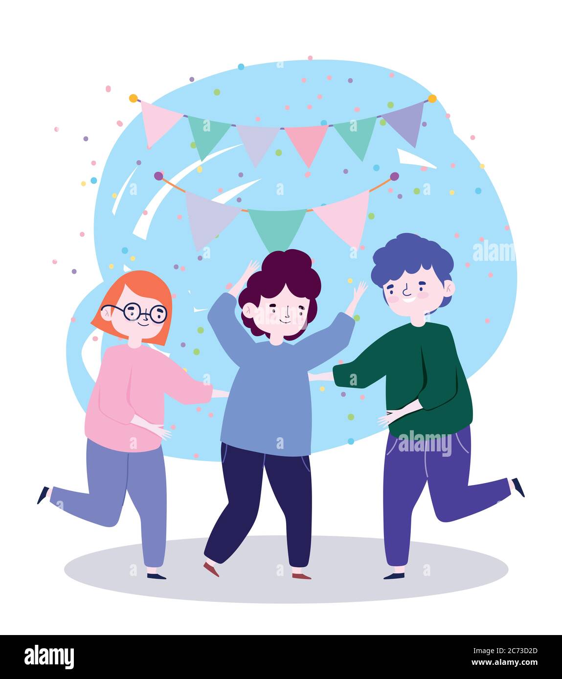 group of people together to celebrate a special event, young people ...