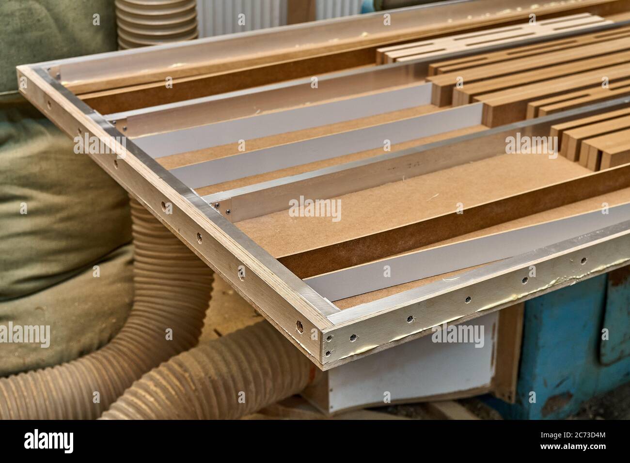 Joinery. Design of the countertop dining table. Countertop aluminum ...