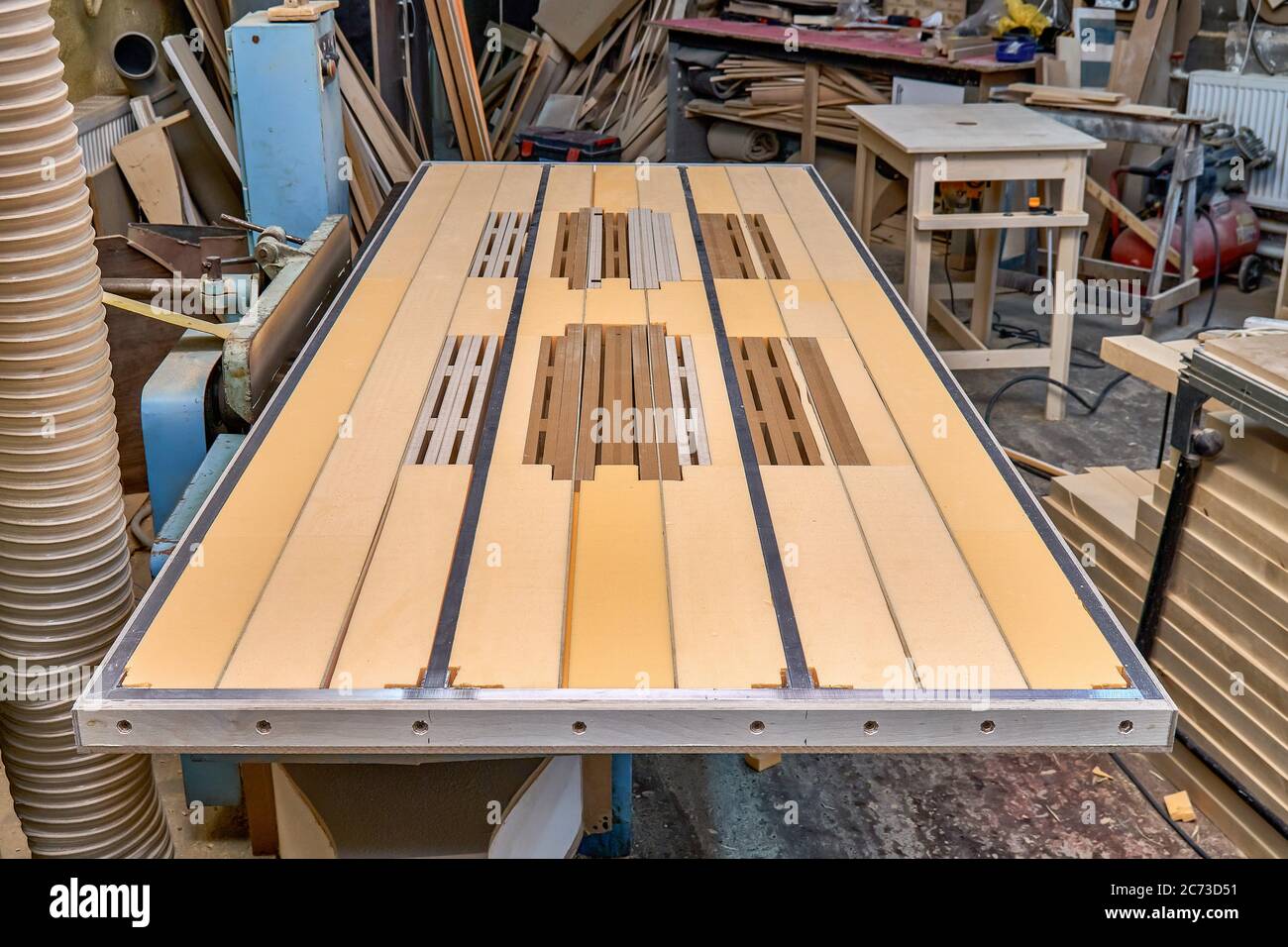 Joinery. Design of the countertop dining table. Countertop aluminum ...