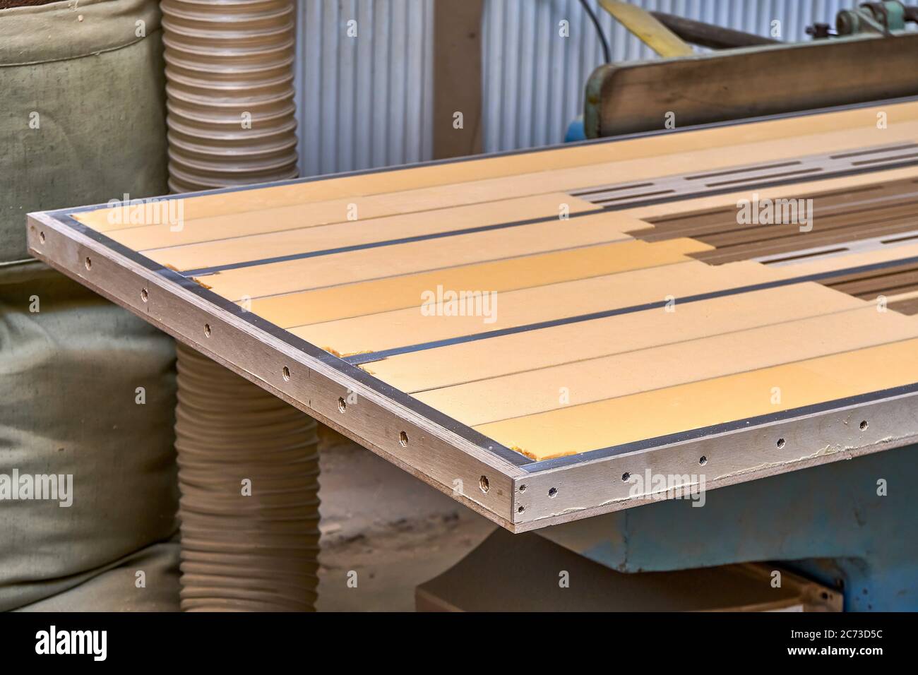 Joinery. Design of the countertop dining table. Countertop aluminum ...