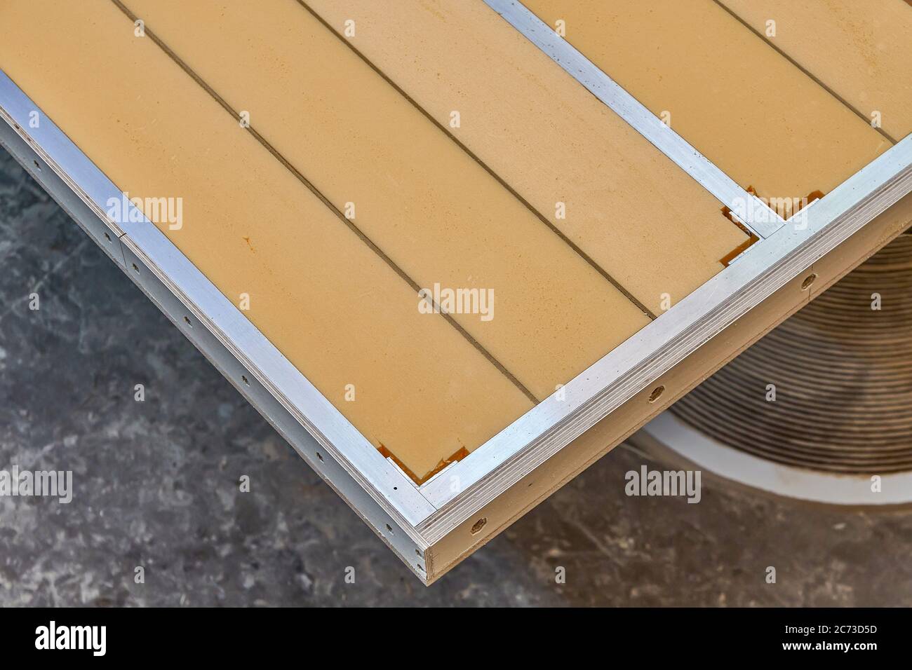 Joinery. Design of the countertop dining table. Countertop aluminum ...