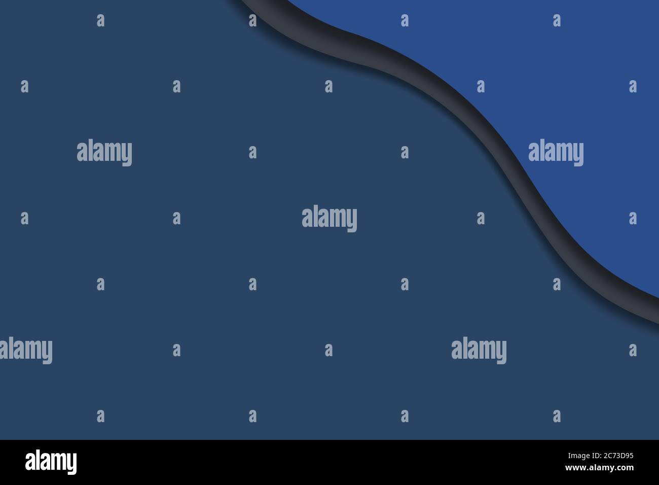 Deep blue abstract background template with wave lines for business ...