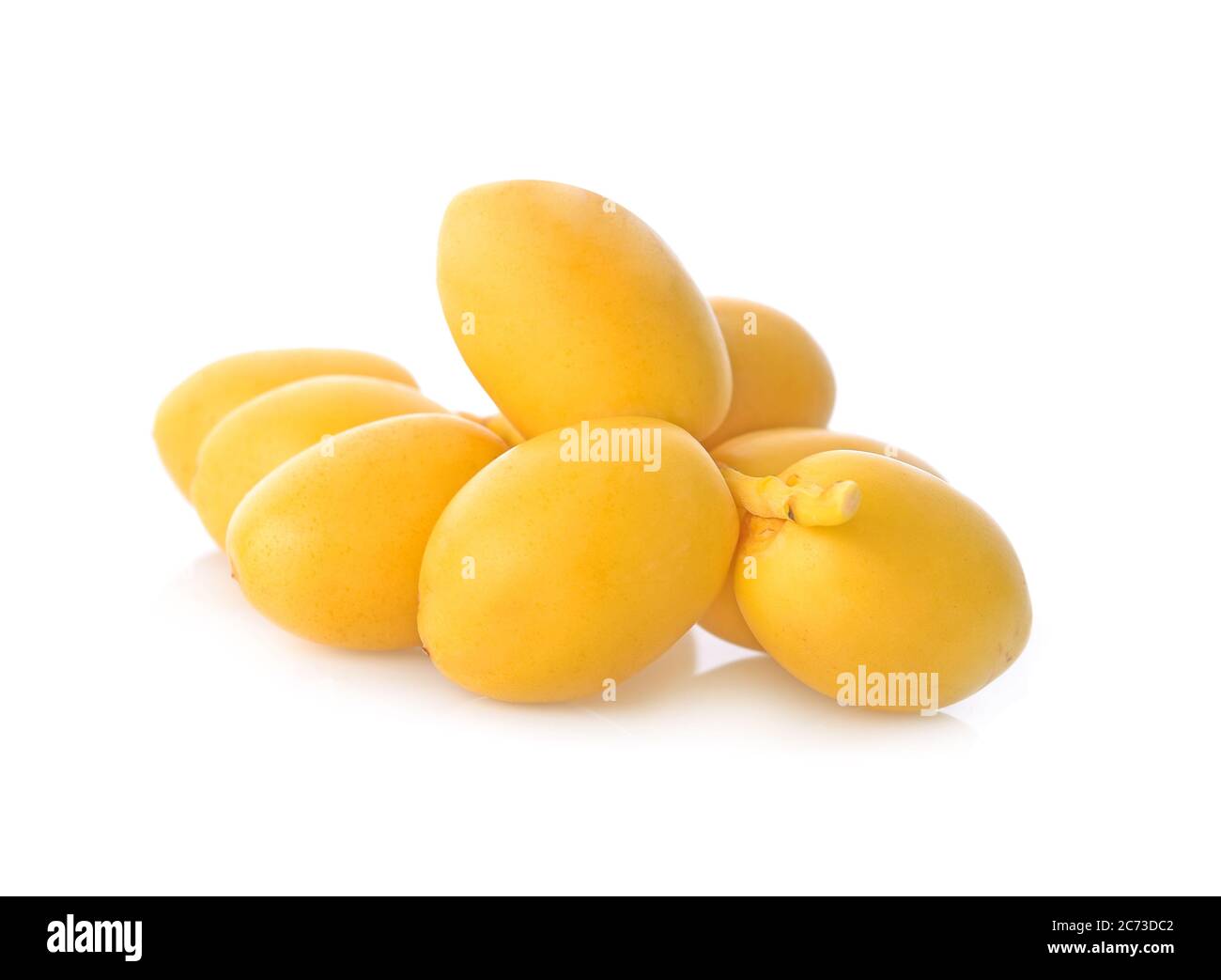 Fresh date palm fruit isolated on white background Stock Photo - Alamy