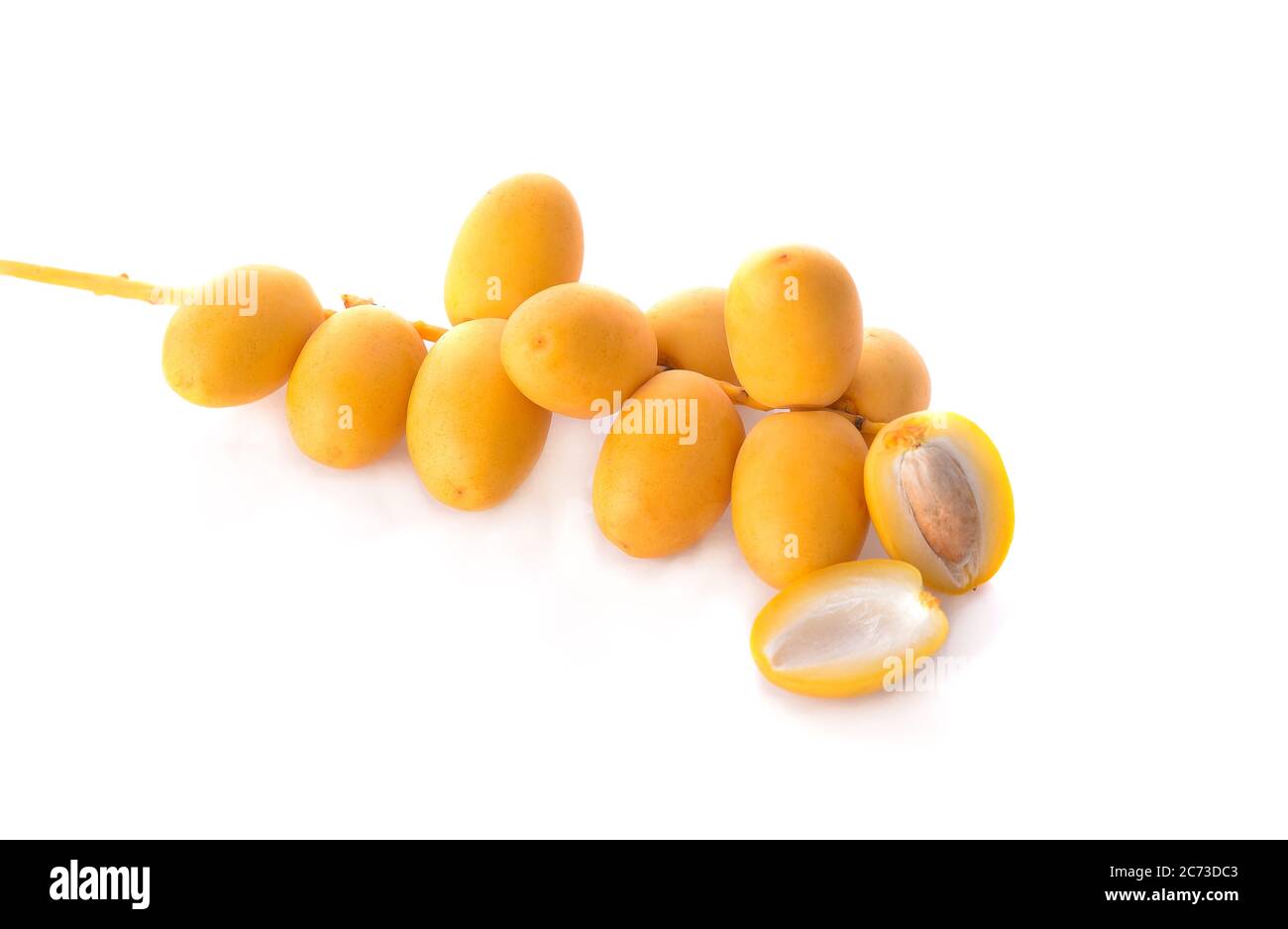 Fresh date palm fruit isolated on white background Stock Photo - Alamy